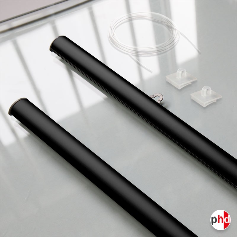 Suspended Ceiling Metal Poster Hanger Kit | Aluminum Strips & Cord