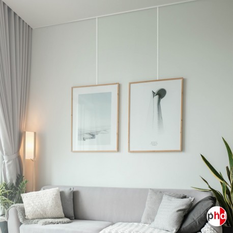 U Rail Chain Hanging System | Ceiling Picture Rail & Chains, Complete