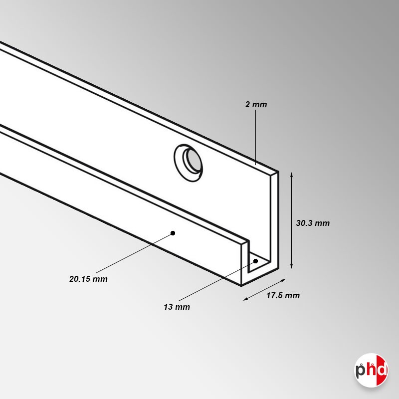 Mirror Glass Rail Hanger Kit | Wall & Ceiling Mounting | 6mm Thickness